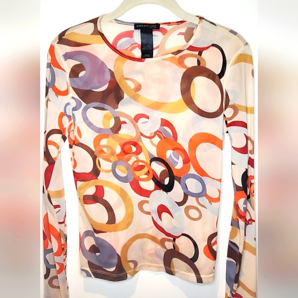 Kenneth Cole | Tops | Kennet Cole New York Size S Topmesh Tshirt 0nylon ...